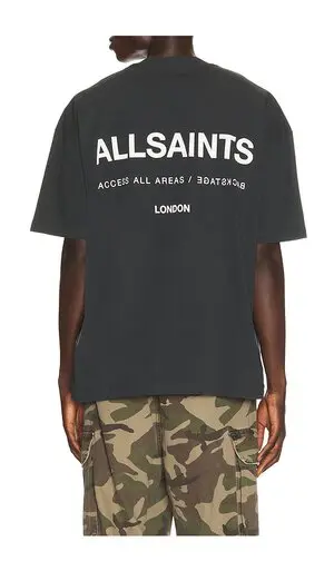 ALLSAINTS Backstage Short Sleeve Tee In Grey - Carter Grey