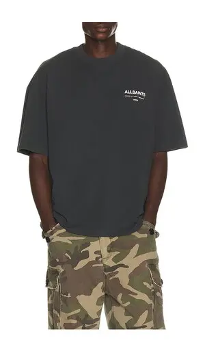 ALLSAINTS Backstage Short Sleeve Tee In Grey