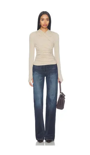 MADISON THE LABEL Adalia Top In Beige