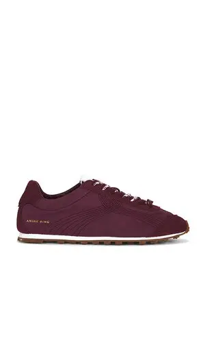 ANINE BING Juna Sneaker In Burgundy - Fig