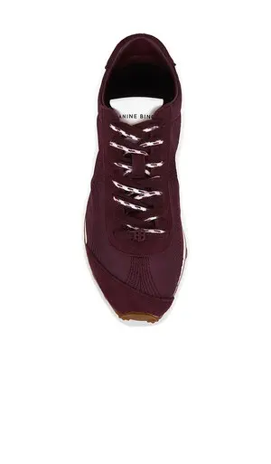 ANINE BING Juna Sneaker In Burgundy
