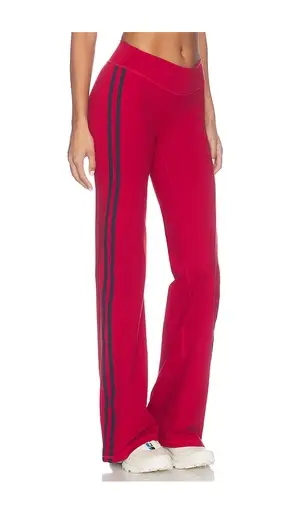 FORM Track Leggings In Red - Ruby & Navy