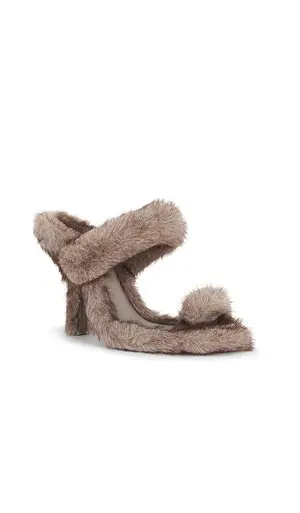 Alexander Wang Paloma 105mm Faux Fur Toe Ring Sandal