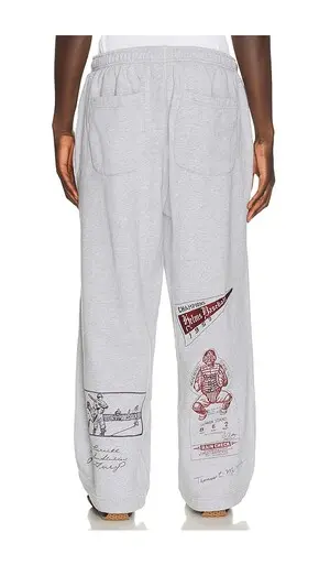 SAMUEL ZELIG Varsity Sweatpant In Grey - Heather Grey