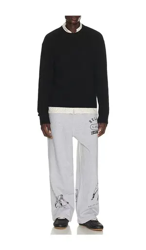 SAMUEL ZELIG Varsity Sweatpant In Grey - Heather Grey