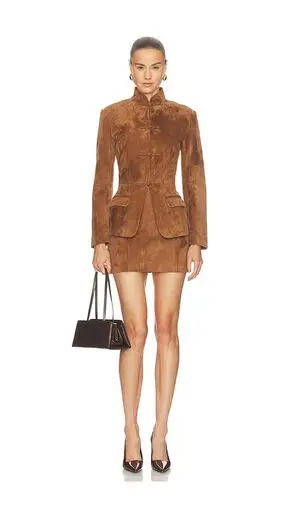 SAU LEE Alba Suede Tang Jacket