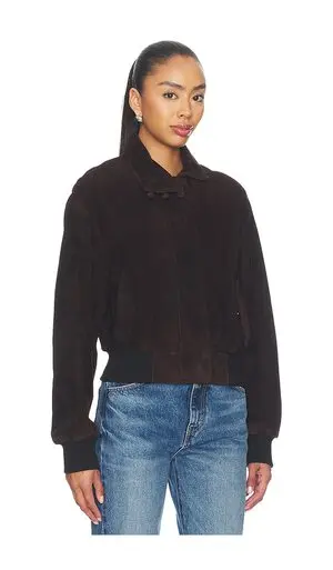 SAU LEE Ronan Suede Bomber Jacket