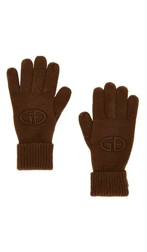 Goldbergh Vanity Gloves In Brick - Deep Mocha