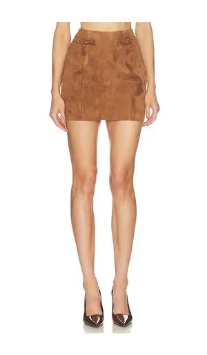 SAU LEE Tilda Seude Skirt