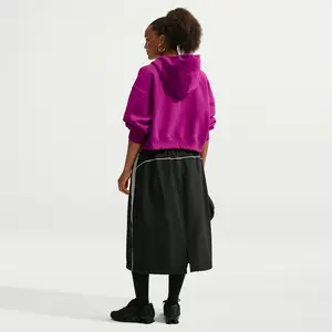 Nike Studio Fleece Medium Weight Oversized Full-zip Cropped Hoodie