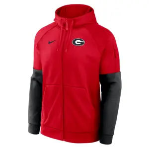 Nike Georgia Primetime Therma-fit College Full-zip Hoodie - Red