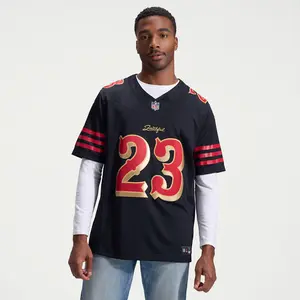 Nike Christian Mccaffrey San Francisco 49ers Rivalries Collection Dri-fit Nfl Limited Jersey - Black
