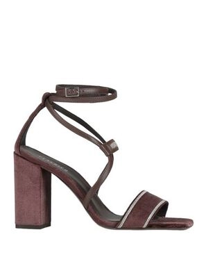 Peserico Sandals Size Textile Fibers - Brown