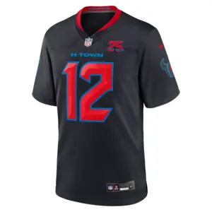 Nike Nico Collins Houston Texans 25th Season Nfl Game Jersey - Blue