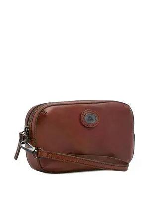 THE BRIDGE Logo-plaque Leather Clutch Bag