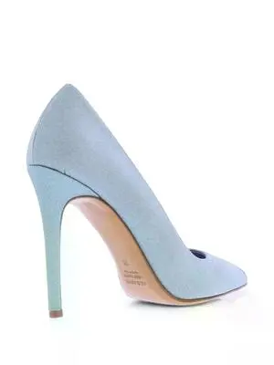 ALBANO Pointed-toe Heeled Pumps - Blue