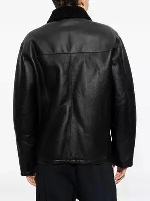 JIL SANDER Shearling-collar Leather Jacket
