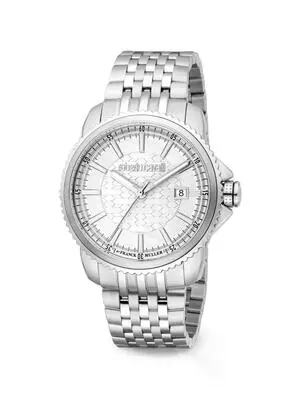 Roberto Cavalli X Franck Muller Snake-pattern 42mm Watch - Silver