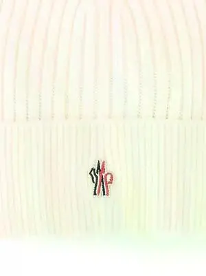 Moncler Logo-embroidered Ribbed Beanie Hat
