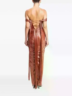 MARIA LUCIA HOHAN Martina Off-shoulder Maxi Dress