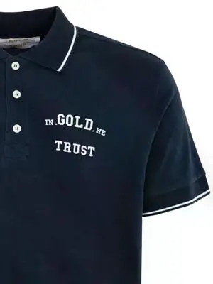 IN GOLD WE TRUST PARIS Boris Logo-embroidered Polo Shirt