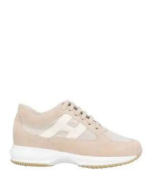 Hogan Sneakers Size Leather, Textile Fibers - Beige