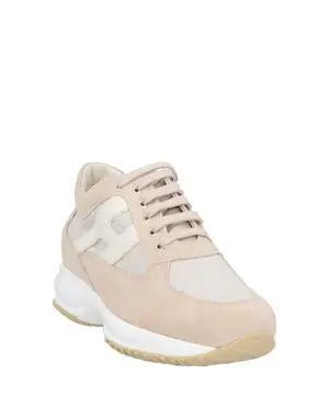 Hogan Sneakers Size Leather, Textile Fibers - Beige
