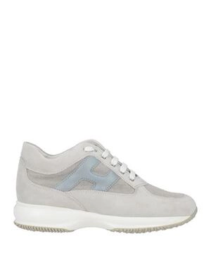 Hogan Sneakers Size Leather, Textile Fibers - Grey