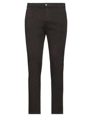 DANIELE ALESSANDRINI Pants Dark Size Cotton, Elastane - Brown
