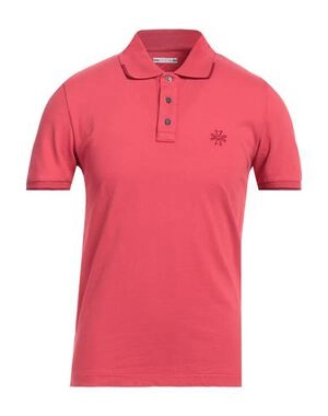 JACOB COHЁN Man Polo Shirt Blue Size S Cotton, Elastane, Lyocell Red