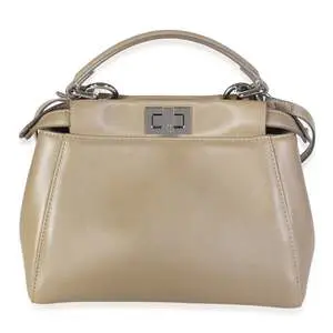 Fendi Tortora Nappa Peekaboo Iconic Satchel - Neutral