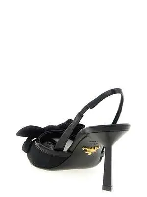 Prada Mesh Slingback With Bow
