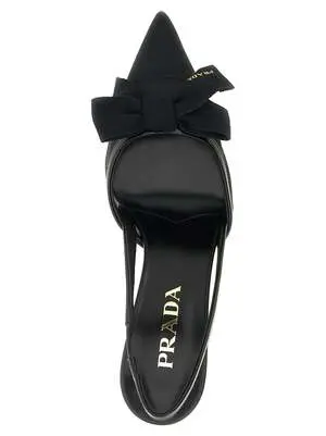 Prada Mesh Slingback With Bow