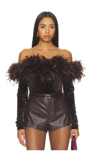 Amanda Uprichard Ella Top In Brown