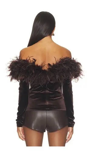 Amanda Uprichard Ella Top In Brown