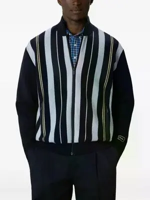 Drole De Monsieur Striped Zip-up Sweater