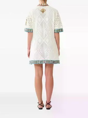Camilla Embroidered Pointelle-knit Tunic