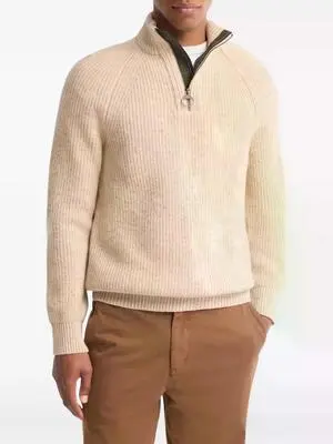 Barbour Essentials Fleck Half-zip Sweater - Neutrals
