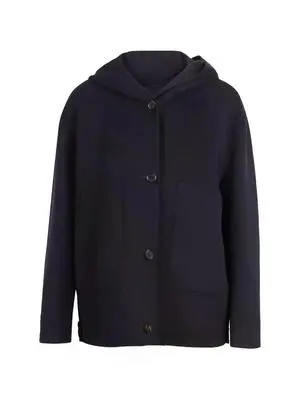 Max Mara Hooded Button-up Coat