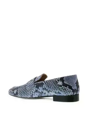 TORAL SHOES Diamant Lux Snake-effect Calf Leather Loafers