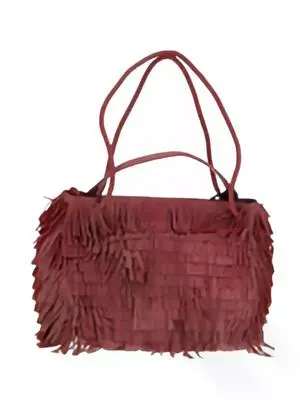 VISONA` Diletta Fringed-leather Shoulder Bag - Red