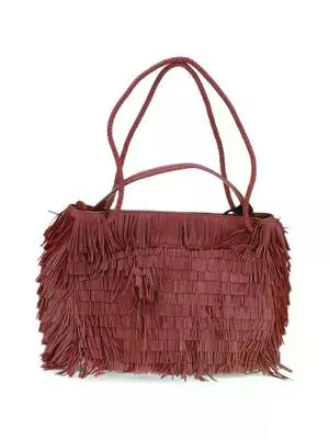 VISONA` Diletta Fringed-leather Shoulder Bag
