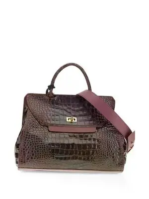 VISONA` Ornella Crocodile-effect Tote Bag