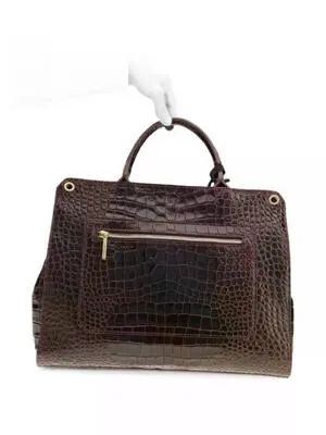 VISONA` Ornella Crocodile-effect Tote Bag