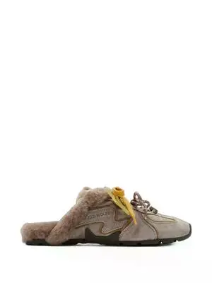 NAKED WOLFE Adorn Suede Mules - Neutrals