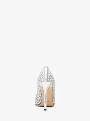 Michael Kors Elyse Embellished Metallic Pump In Size By