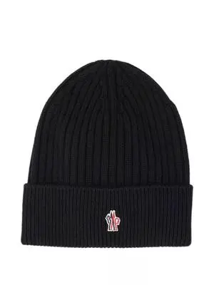 Moncler Ribbed-knit Beanie Hat - Black
