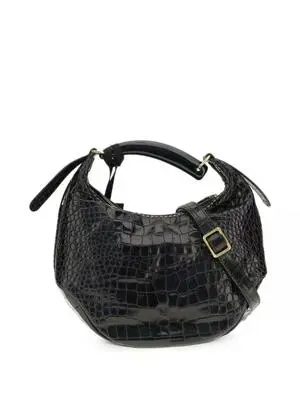 VISONA` Bengala Croc-effect Leather Shoulder Bag