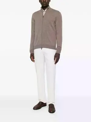 Kiton Pleated Straight-leg Trousers