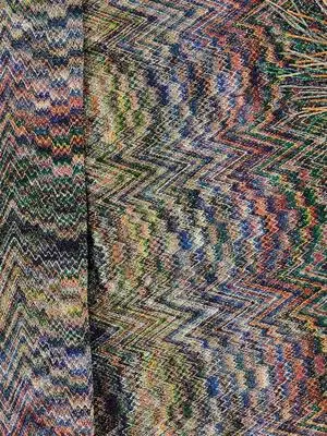 Missoni Zigzag Fringed Scarf - Blue